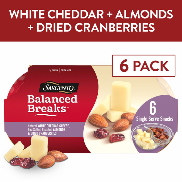 Sargento Balanced Breaks® Natural White Cheddar Cheese, Sea-Salted ...