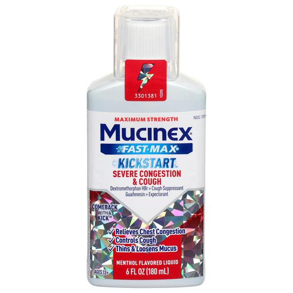 Mucinex Maximum Strength Menthol Flavored Liquid Severe Congestion ...