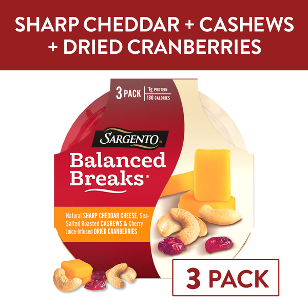 Sargento Balanced Breaks® Natural Sharp Cheddar Cheese, Sea-Salted ...