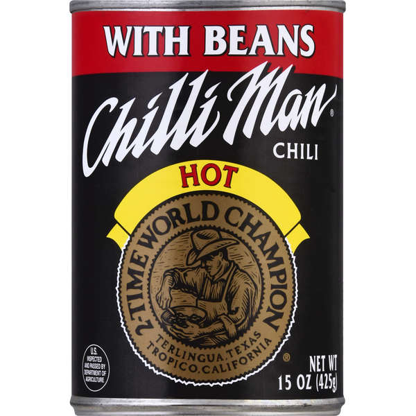 Chilli Man Chili with Beans, Hot (15 oz) - Instacart