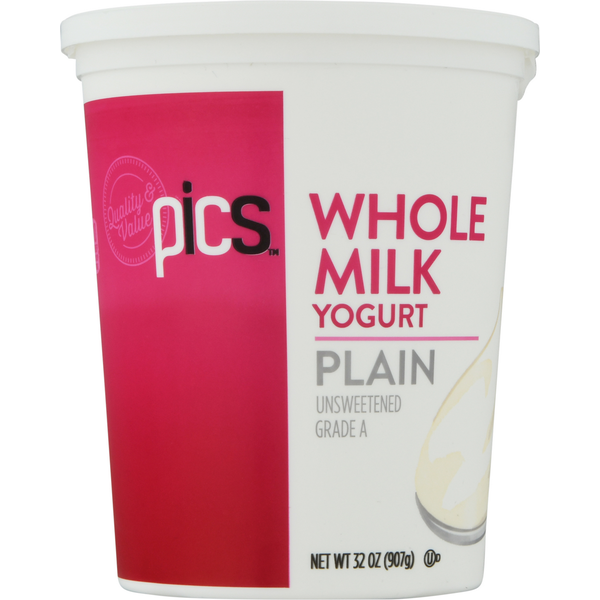 PICS Yogurt, Plain, Whole Milk, Unsweetened Same-Day Delivery or Pickup ...