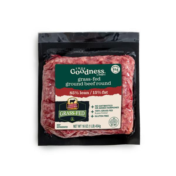 Meijer Certified Angus Beef Grass-Fed 85/15 Ground Round Beef Same-Day ...