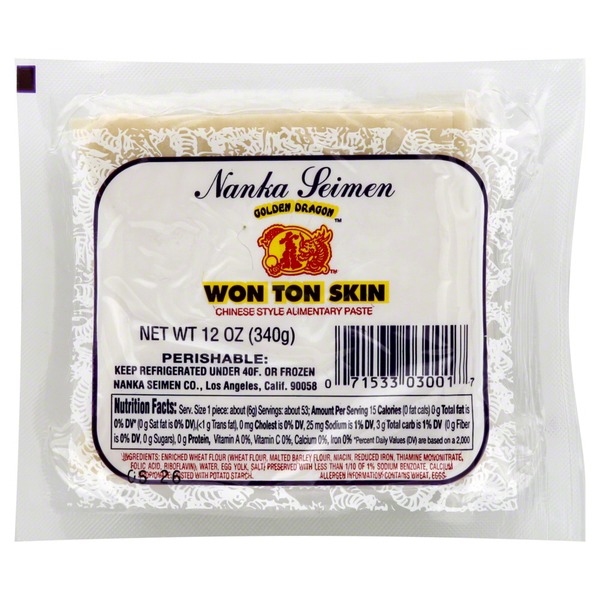 Nanka Seimen Chinese Style Alimentary Paste, Won Ton Skin (12 oz ...