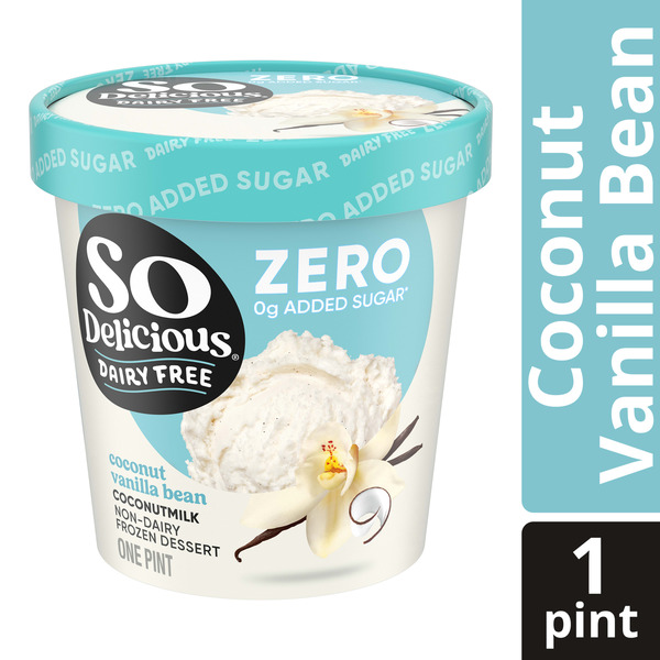 So Delicious ZERO Added Sugar Coconut Milk Frozen Dessert, Coconut ...