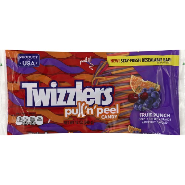 Twizzlers Candy, Pull 'n' Peel, Fruit Punch (12 oz) - Instacart