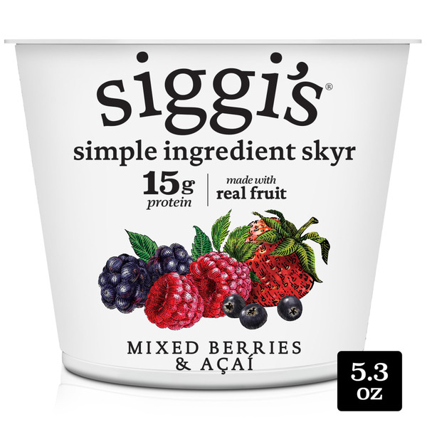 Siggi's Nonfat Acai & Mixed Berries Yogurt Same-Day Delivery | Gourmet ...