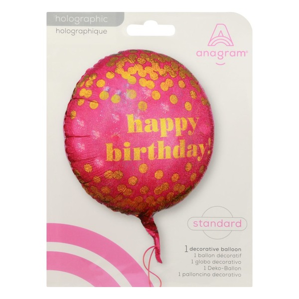 Anagram Balloon, Decorative, Holographic, Standard (1 each) - Instacart