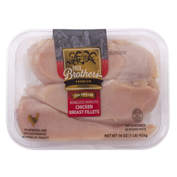 Four Brothers Boneless Skinless Chicken Breast Fillets Same-Day ...