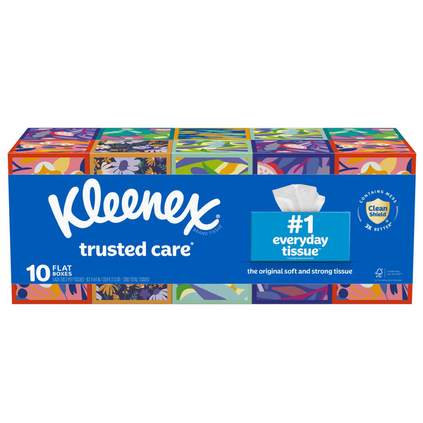 Kleenex Trusted Care Facial Tissues Flat Boxes 2 Ply Same-Day Delivery ...