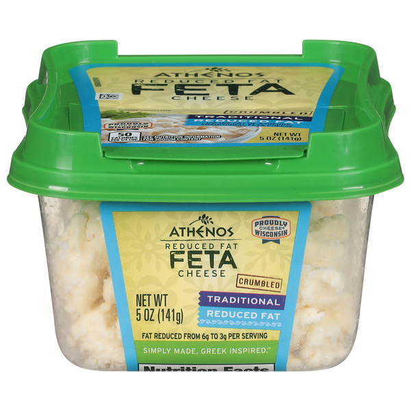 Safeway Athenos Cheese, Reduced Fat, Feta, Traditional, Crumbled Same ...