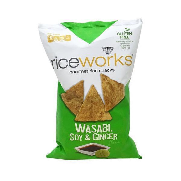 Riceworks Rice Snacks, Gourmet, Wasabi, Soy & Ginger Flavor (5.5 oz ...