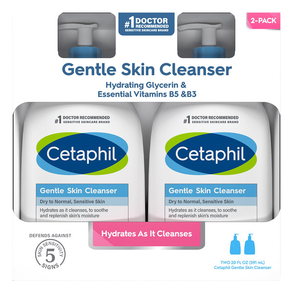 Costco Cetaphil Hydrating Glycerin & Essential Vitamins B5 & B3 Gentle ...