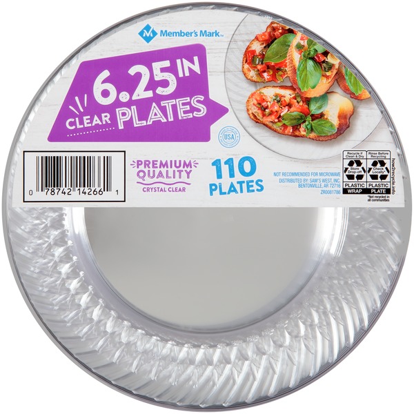 Member's Mark 6.25 in. Clear Plates (110 ct) - Instacart