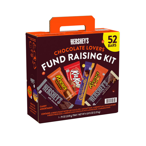 Hershey's Assorted Flavored Full Size, Candy Fund Raising Kit, 79 oz ...