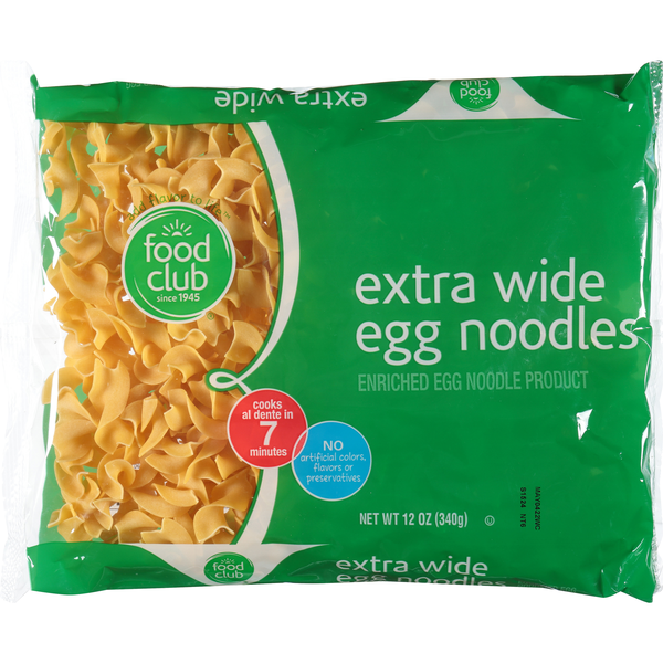 Food Club Enriched Egg Noodle Product, Extra Wide Egg Noodles Same-Day ...