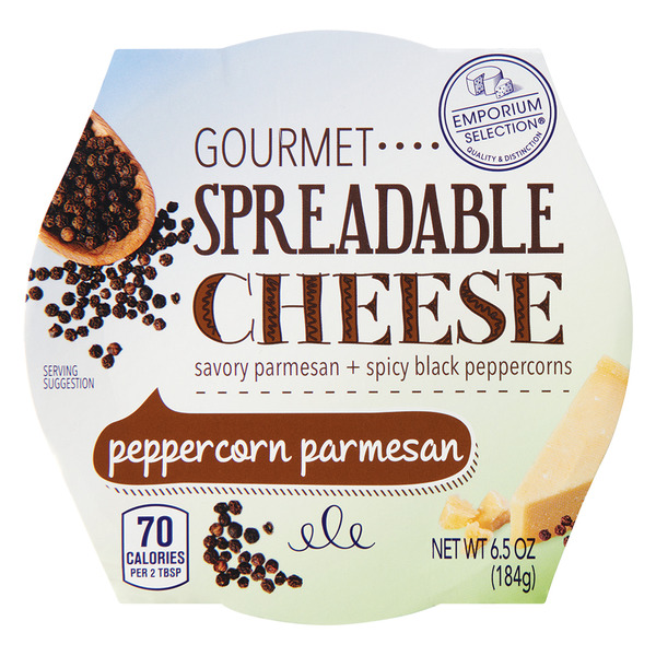 ALDI Happy Farms Preferred Peppercorn Parmesan Cheese Spread Same-Day ...