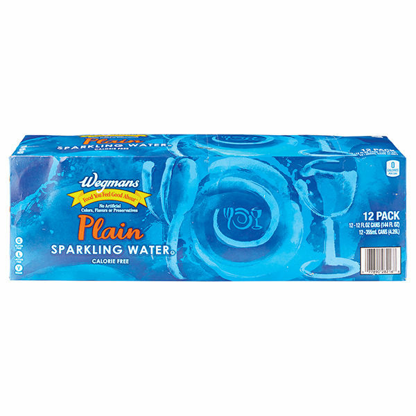 Wegmans Wegmans Sparkling Water, Plain, 12 Pack Same-Day Delivery or ...