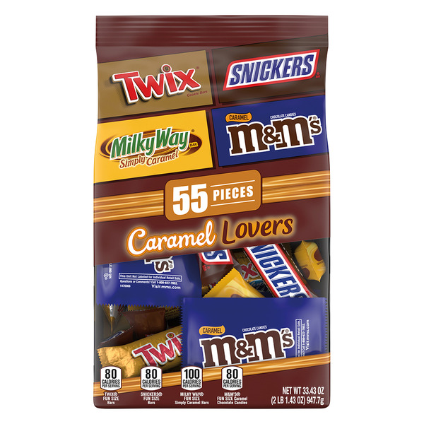 ALDI Snickers, M&m's, Twix & Milky Way Caramel Lovers Candy Variety ...