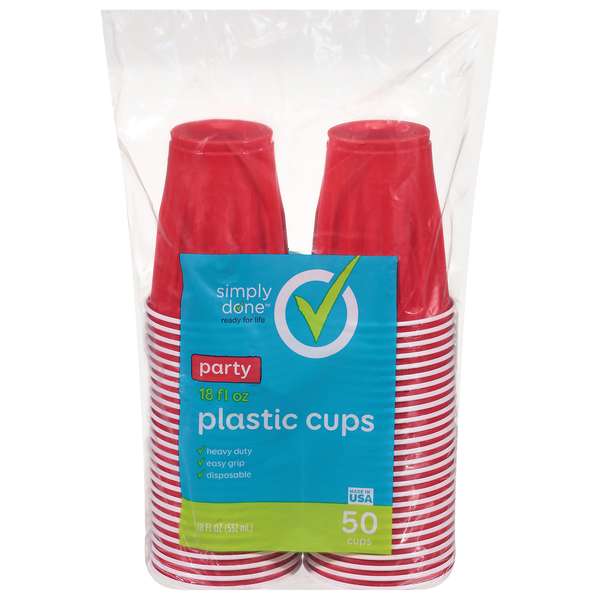 Simply Done Cups, Plastic, Party, 18 Fluid Ounce Same-Day Delivery or ...
