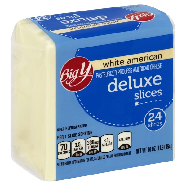 Big Y Deluxe American Cheese Slices (16 oz) - Instacart