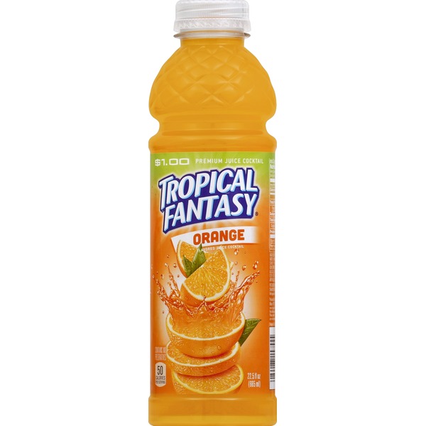 Tropical Fantasy Juice Cocktail, Premium, Orange (22.5 oz) - Instacart