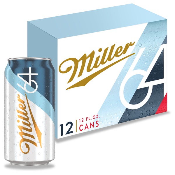 Miller64 Extra Light Beer, Lager Beer Can (12 fl oz) - Instacart