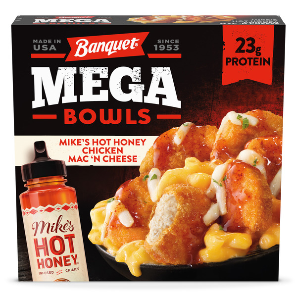 Banquet MEGA Bowls Mike's Hot Honey Chicken Mac 'n Cheese, Frozen Meal ...