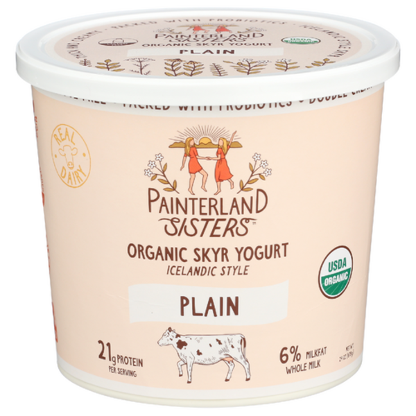 Painterland Sisters Skyr Yogurt, Plain, Organic. 6% Milkfat, Whole Milk ...