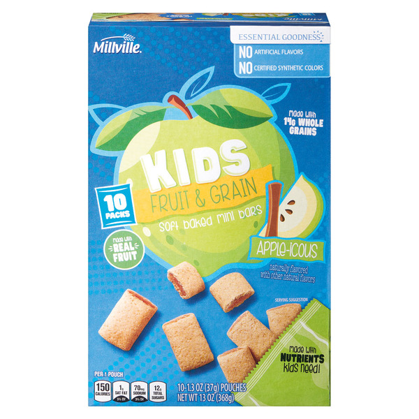 Millville Kids Fruit & Grian Apple Cinnamon Mini Bars Same-Day Delivery ...