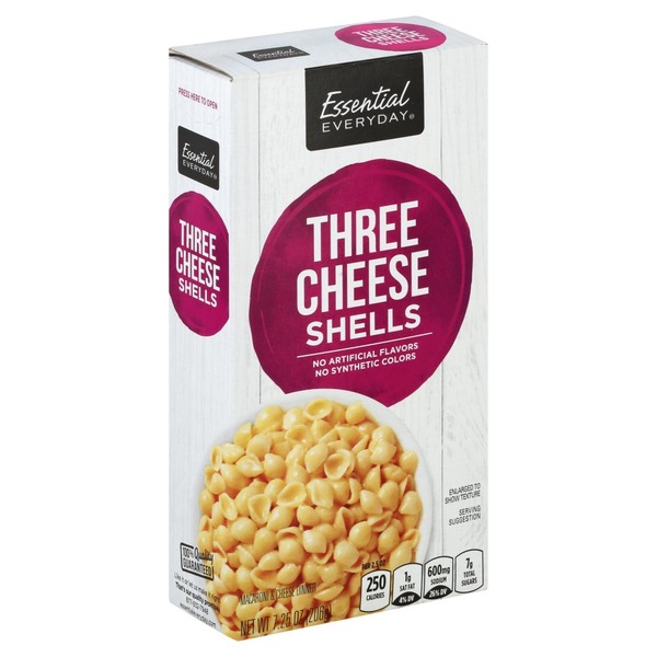 Essential Everyday Three Cheese Shells (7.25 oz) - Instacart