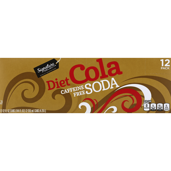 Signature Select Soda, Diet Cola/Caffeine Free, 12 Pack (12 fl oz ...