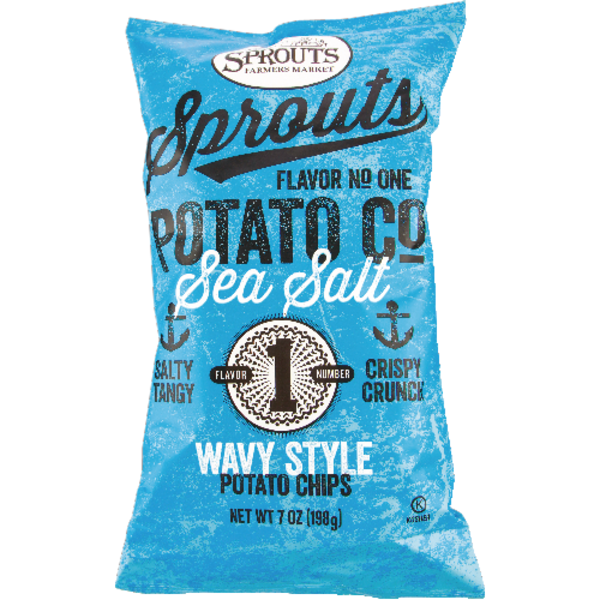 Sprouts Farmers Market Sprouts Sea Salt Wavy Potato Chips Pickup ...