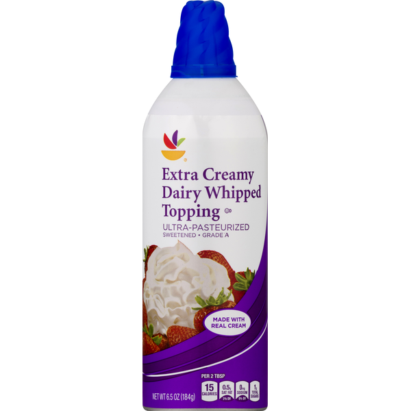 Ahold Whipped Topping, Dairy, Extra Creamy (6.5 oz) - Instacart