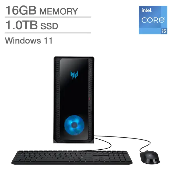 Costco Acer Predator PO3-650-EC11 Gaming Desktop, i5-13400F - Black ...