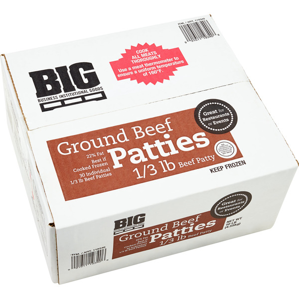 Big Ground Beef Patties 1/3 lb Patties Same-Day Delivery | Costco ...