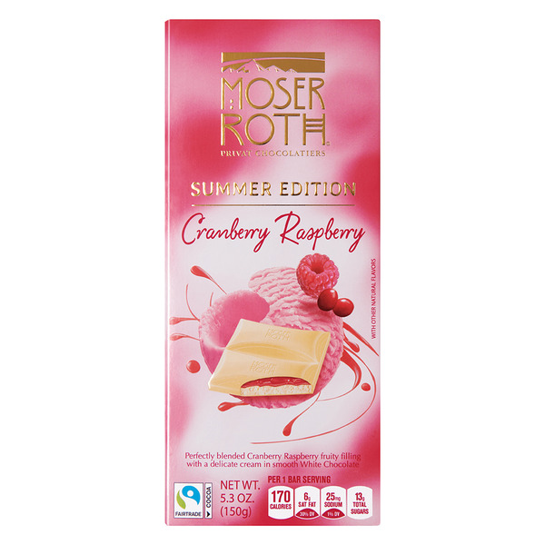 Moser Roth White Chocolate With Cranberry Raspberry Fruit Filling Same ...