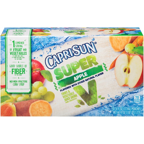 Capri Sun Super V Apple Fruit & Vegetable Juice Drink (6 fl oz) - Instacart