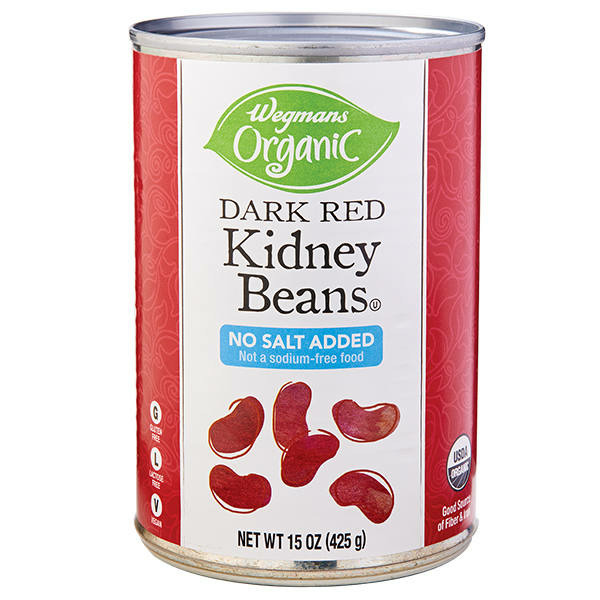 Wegmans Wegmans No Salt Added Organic Dark Red Kidney Beans Same-Day ...