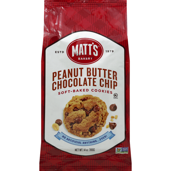 Matt's Cookies, Soft-Baked, Peanut Butter Chocolate Chip (14 oz ...