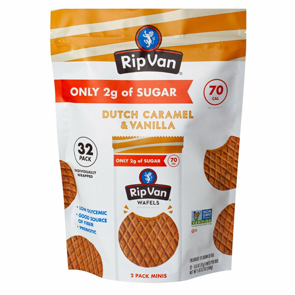 Rip Van Wafels Wafels, Dutch Caramel & Vanilla, Minis, 2 Pack Same-Day ...