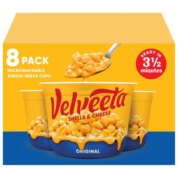 Kroger VELVEETA Shells & Cheese Original Microwavable Mac & Cheese Cups ...