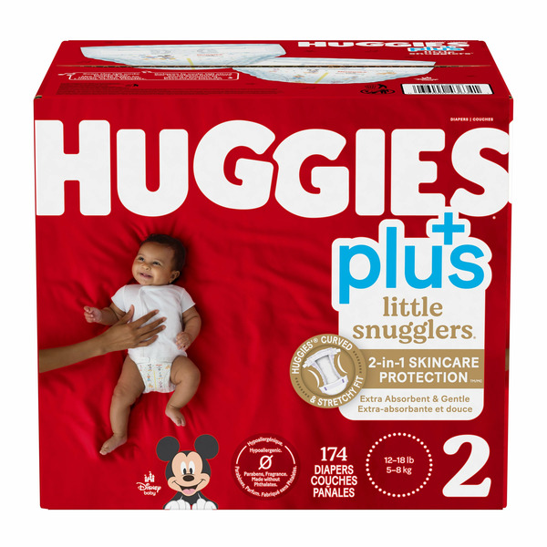 Costco Huggies Little Snugglers Plus Baby Diapers Size 2 Same-Day ...