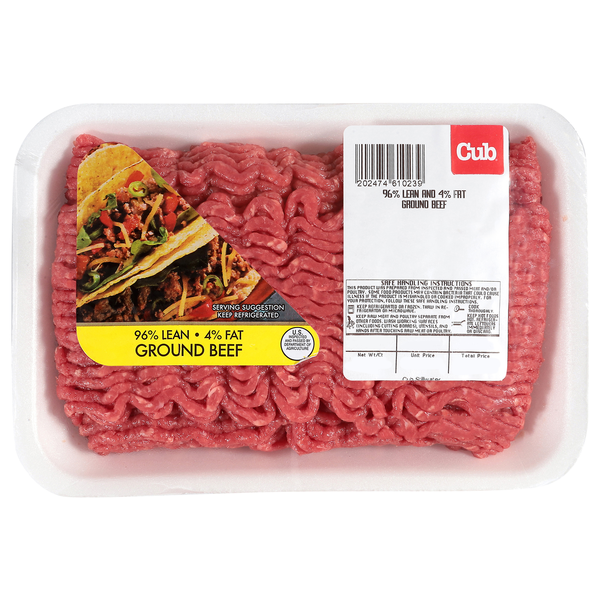 Cub 96% Lean 4% Fat Ground Beef Same-Day Delivery or Pickup | Cub
