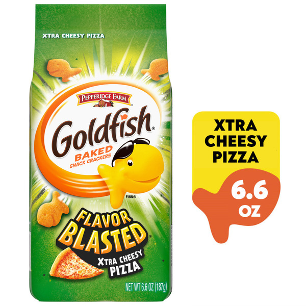Pepperidge Farm Goldfish Flavor Blasted Xtra Cheesy Pizza Crackers Same ...