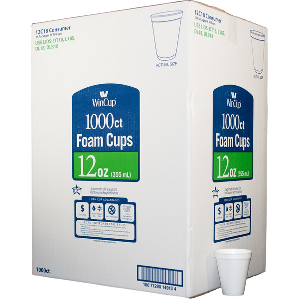 WinCup 12 oz Foam Cups Same-Day Delivery | Costco Business Center
