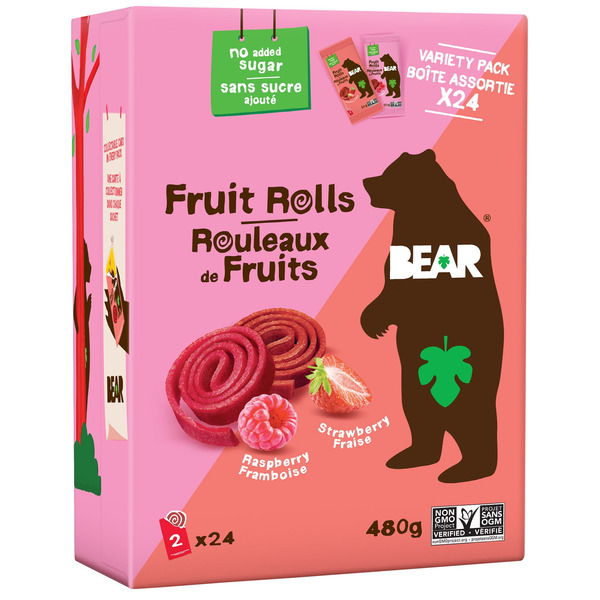 BEAR Fruit Rolls Strawberry And Raspberry, No Added Sugar Same-Day ...