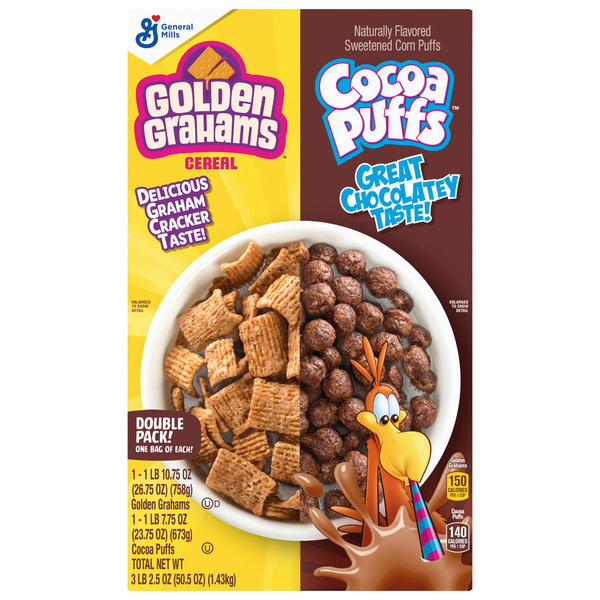 General Mills Golden Grahams & Cocoa Puffs Double Pack, 50.5 oz Same ...