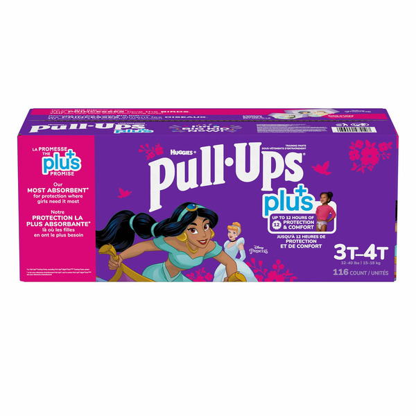 Pull-Ups Plus Girls' Potty Training Pants 3T-4T Same-Day Delivery | Costco