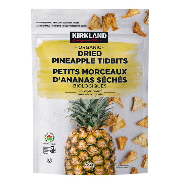 Kirkland Signature Dried Organic Pineapple Tidbits Same-Day Delivery ...