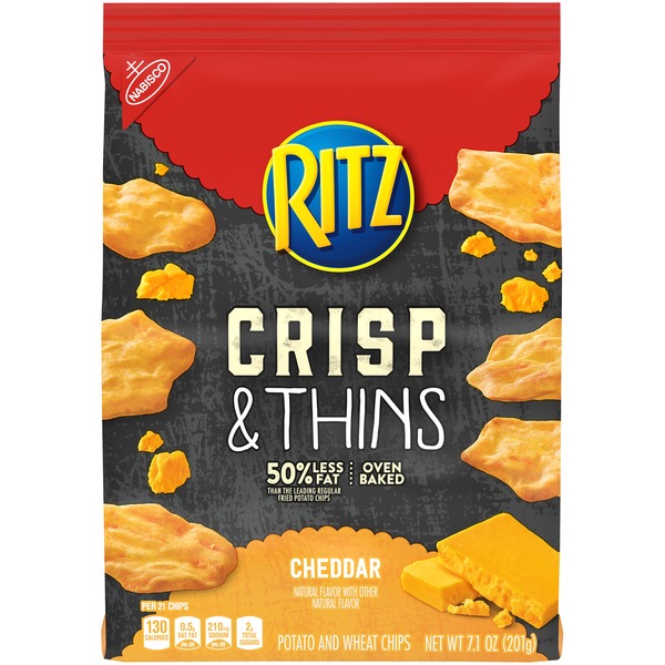 Ritz Crisp & Thins Cheddar Chips (7.1 oz) - Instacart